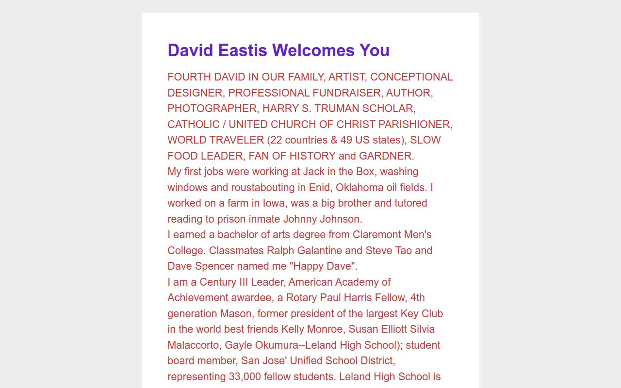David Michael Francesco Eastis